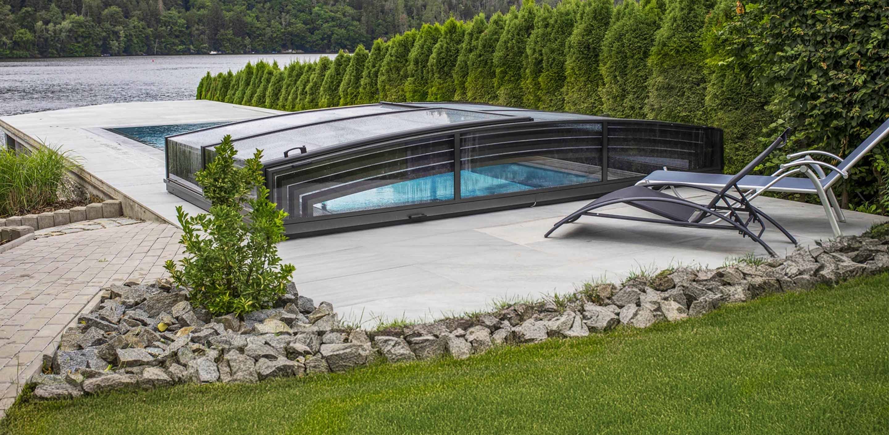 Pooltak VIVA™ - Lågt premium tak dörr för pool